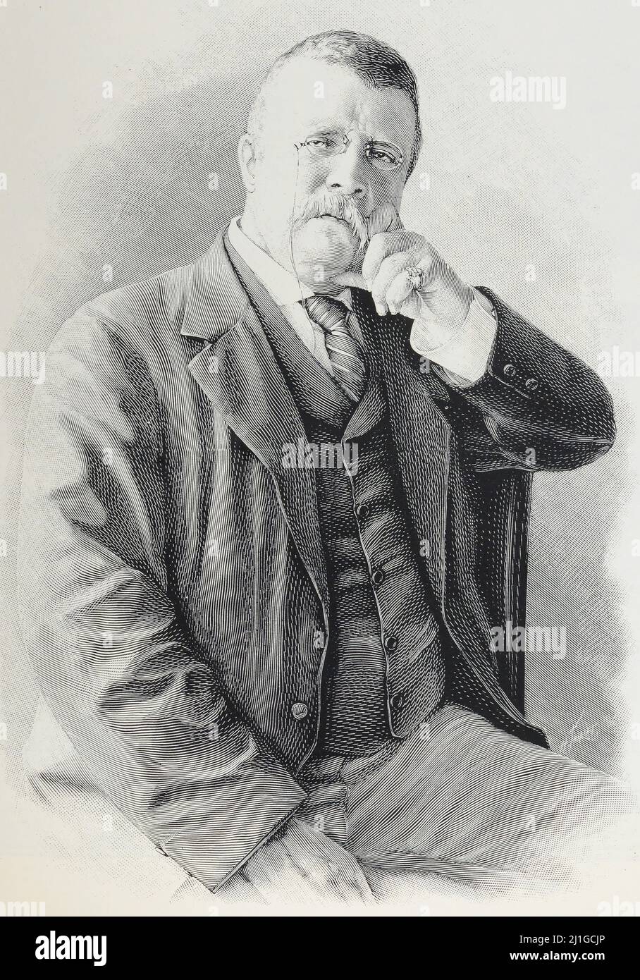 M. THÉODORE ROOSEVELT, le nouveau président des Etats-Unis. - eng ...