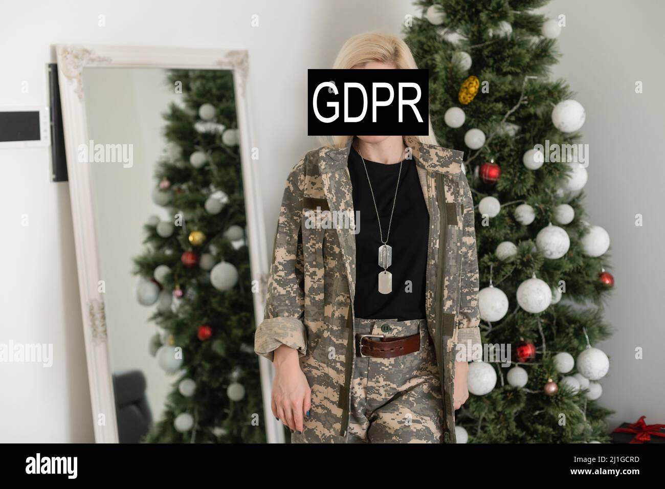GDPR - General Data Protection Regulations Military concept. Soldier ...