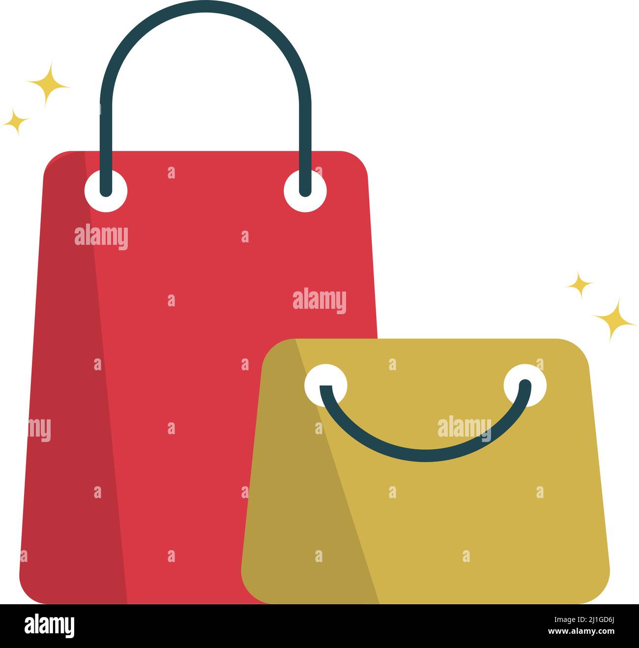 Glitter mark and two bag icon set. Editable vector Stock Vector Image ...