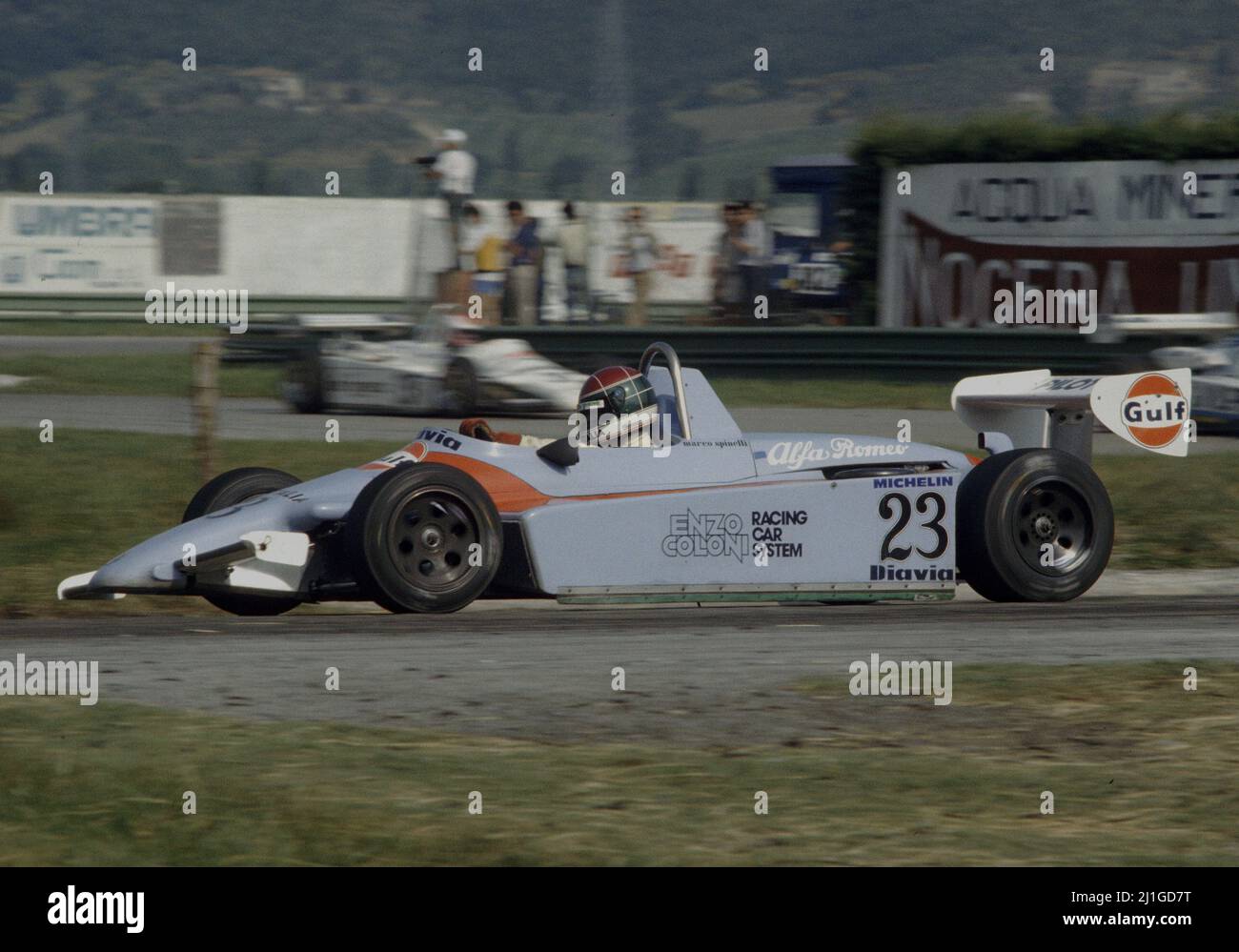 Marco Spinelli (ITA) Gulf Ralt Rt3 Alfa Romeo Enzo Coloni Racing Stock ...