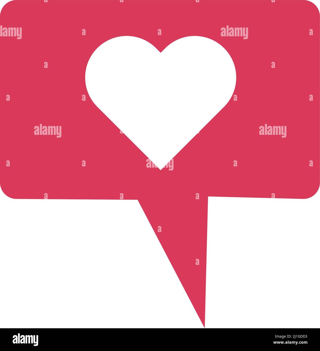 Heart mark speech bubble icon. Editable vector Stock Vector Image & Art ...
