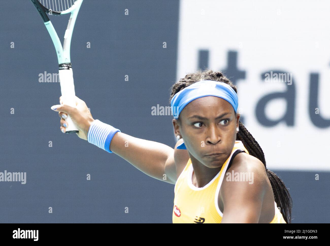 Miami Gardens, United States. 25th Mar, 2022. Cori Gauff from the USA ...