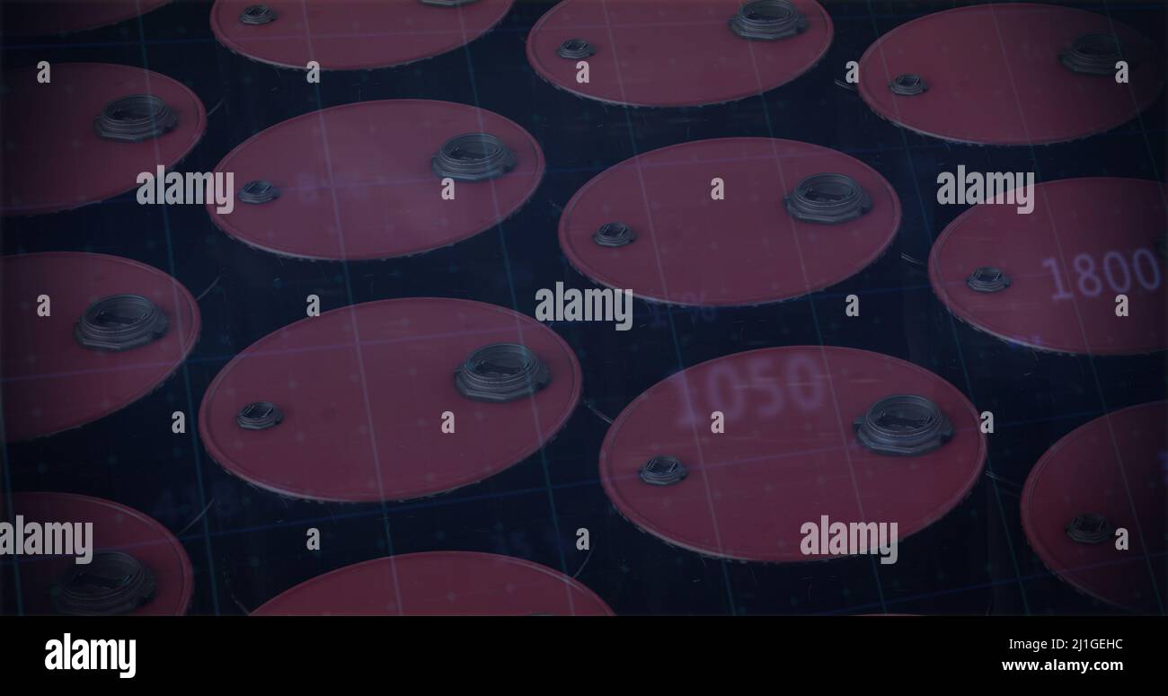 Image of financial data and graphs over locks Stock Photo - Alamy