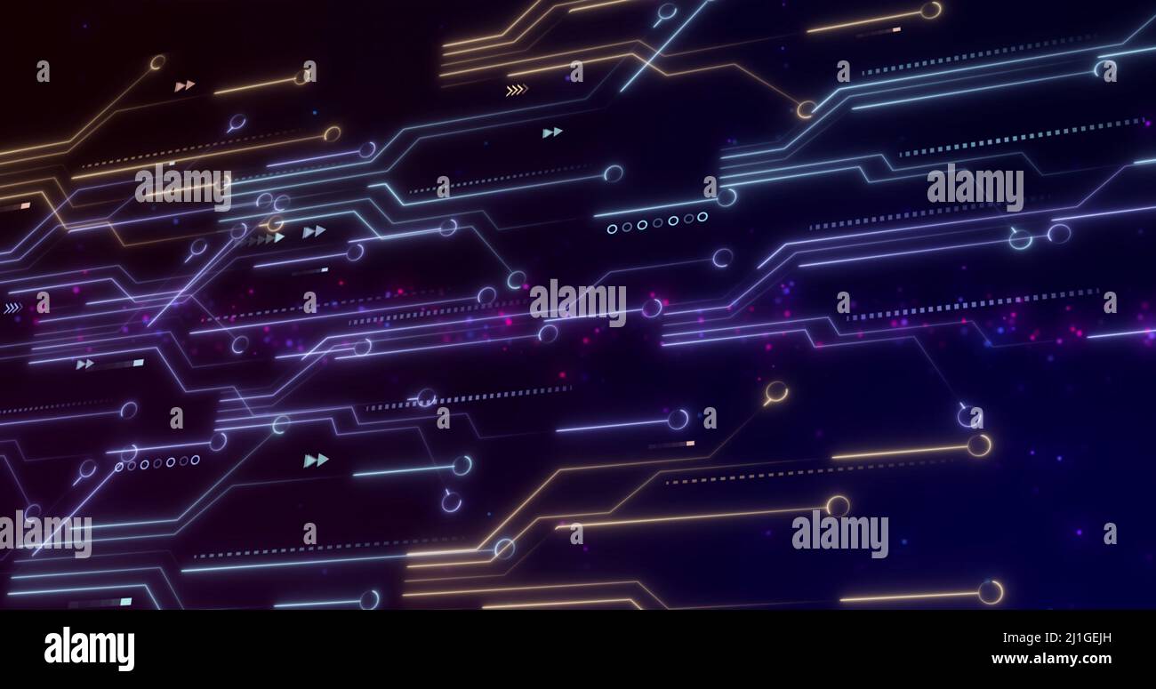 Image of data processing over computer circuit board Stock Photo - Alamy