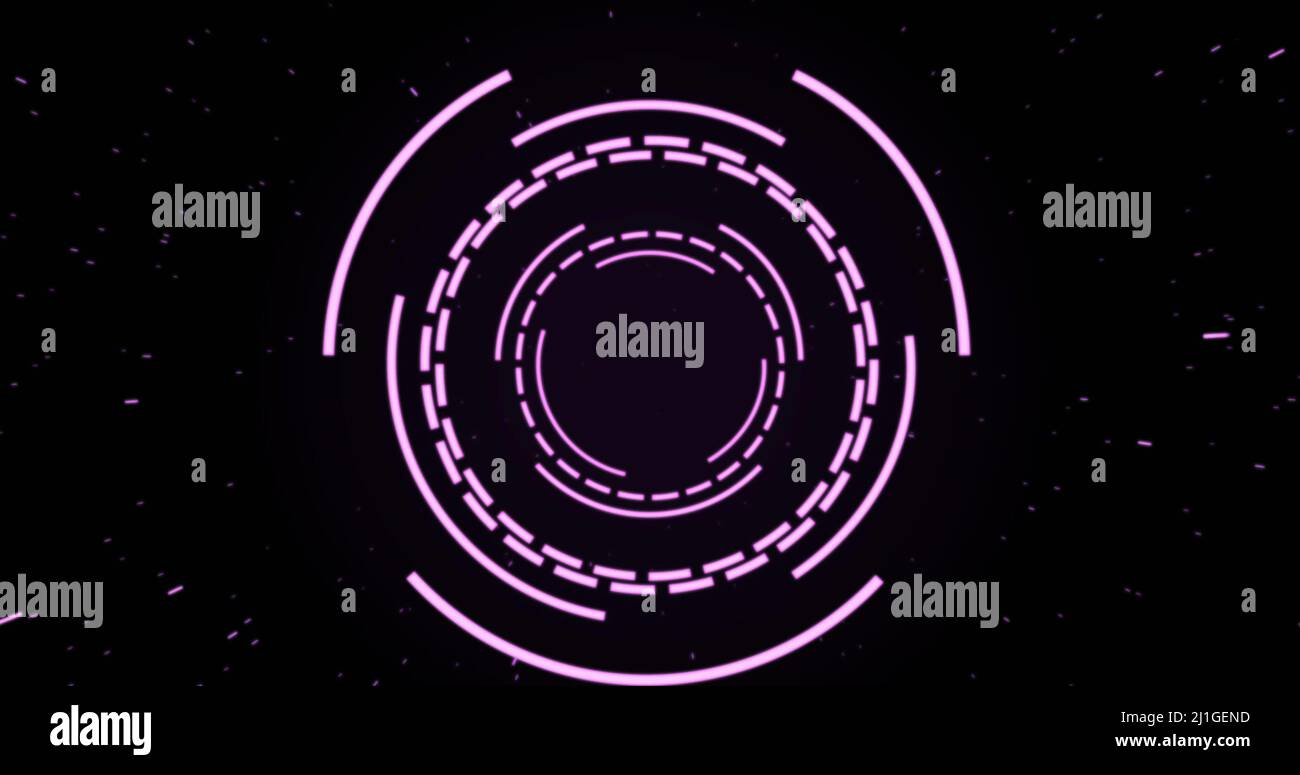 Image of you win pink metallic text over scope scanning Stock Photo - Alamy