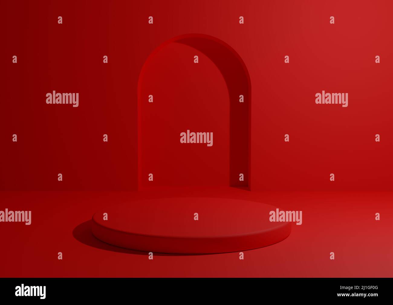 Monochrome podium for product advertising and marketing. Minimal bright ...