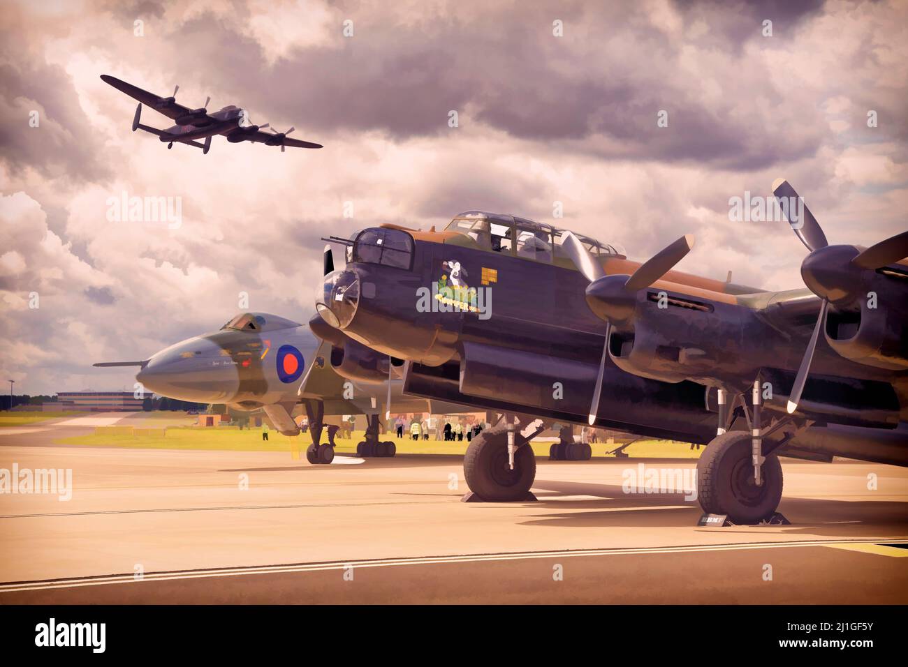 By lancaster from the raf battle of britain memorial flight hi-res ...