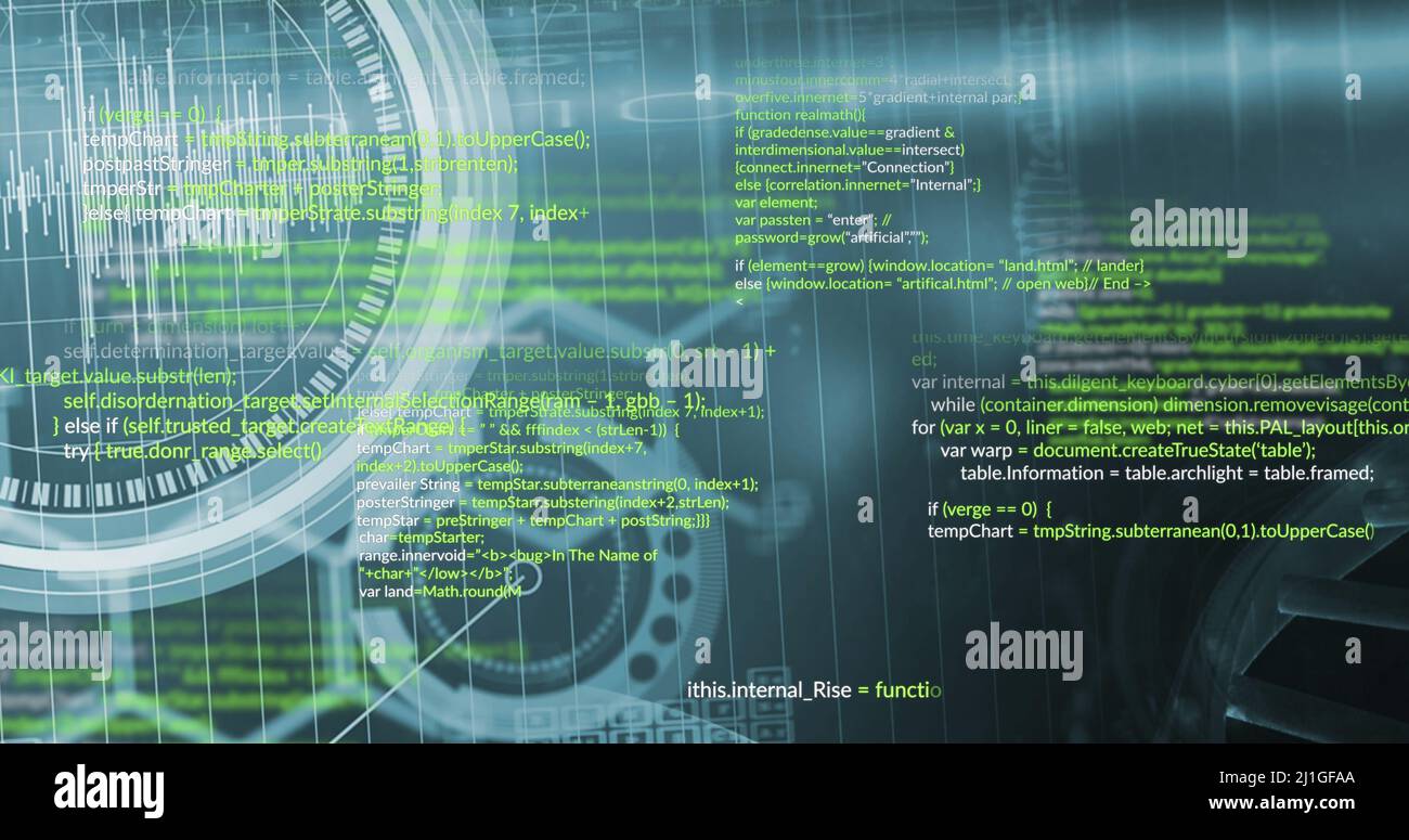 Image of data processing on black background Stock Photo - Alamy
