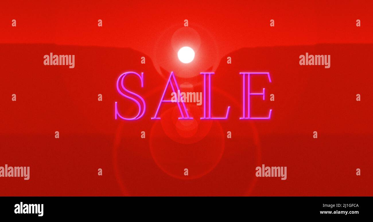 Image of sale over moving colorful circles Stock Photo - Alamy