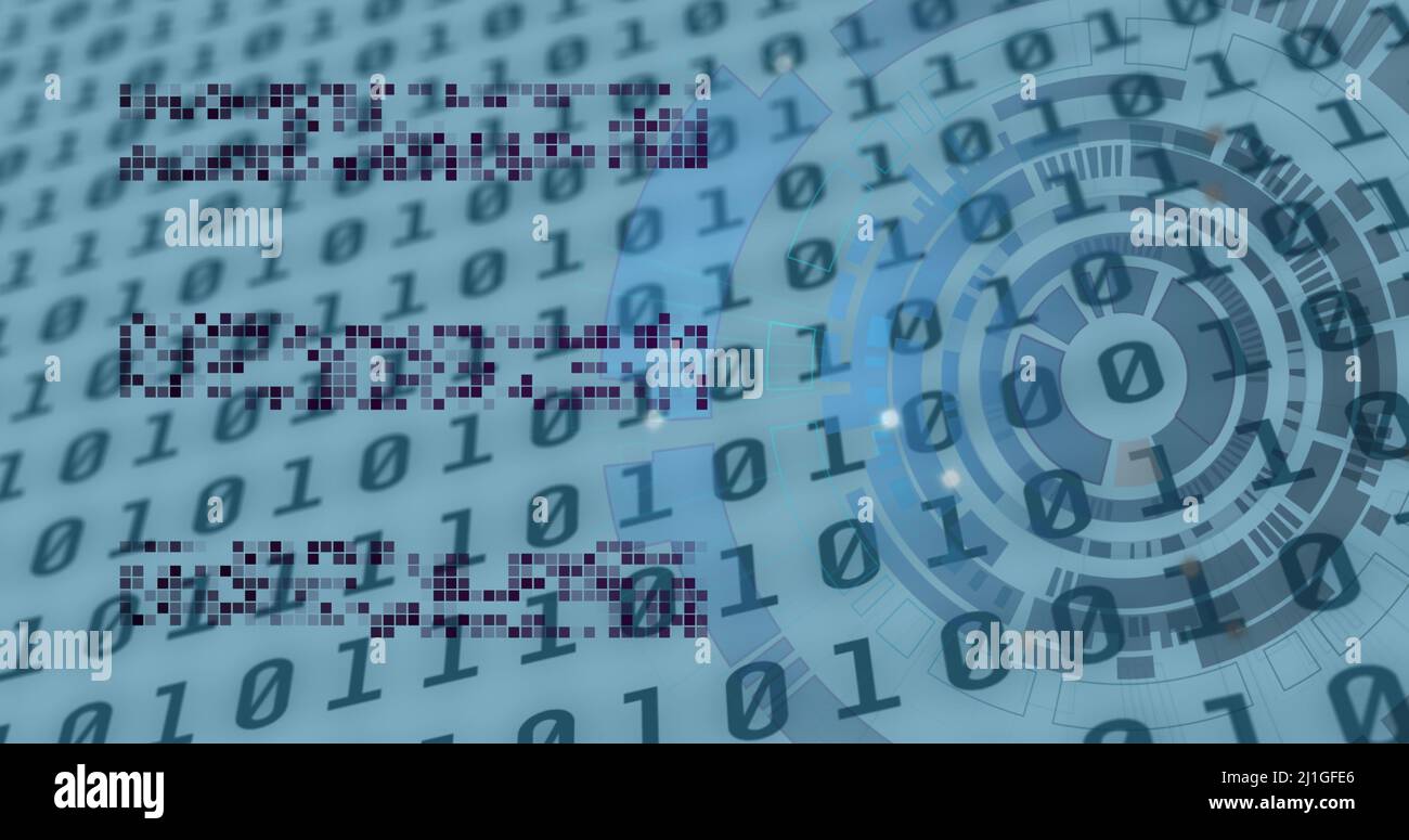 Image of scope scanning and data processing on white background Stock ...