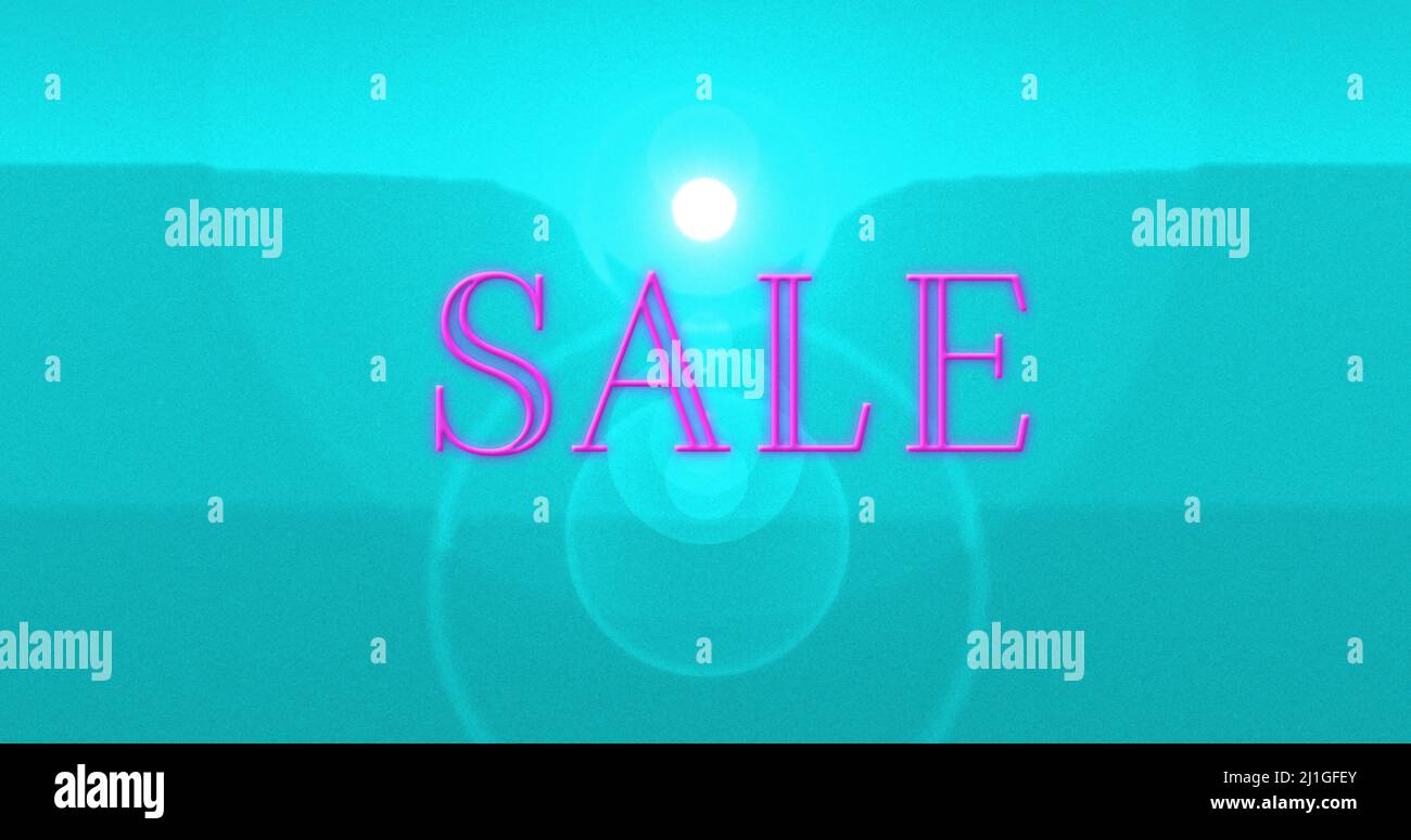 Image of sale over moving colorful circles Stock Photo - Alamy