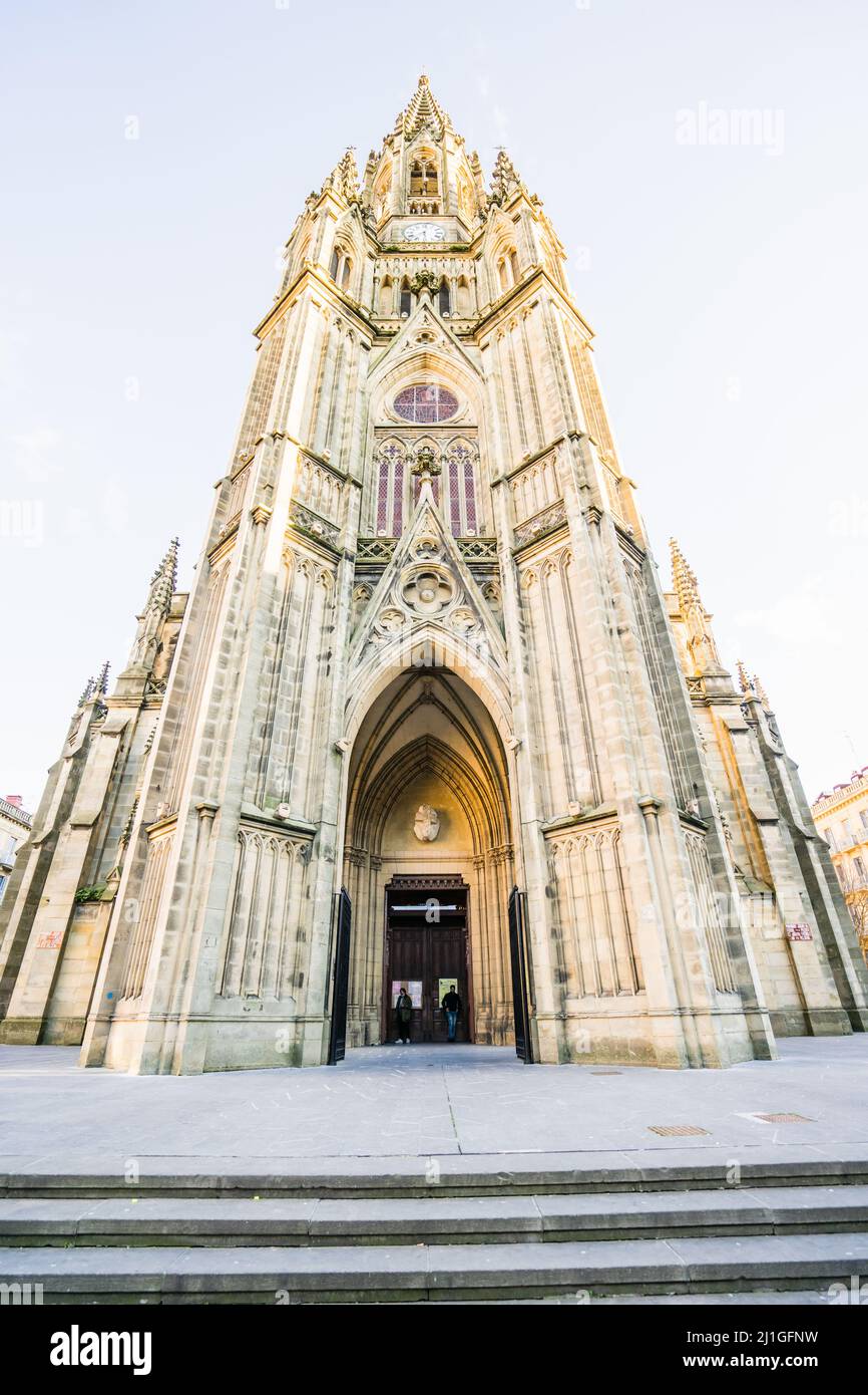 A vertical shot of the facade of Basilica of Saint Mary of Coro in San ...
