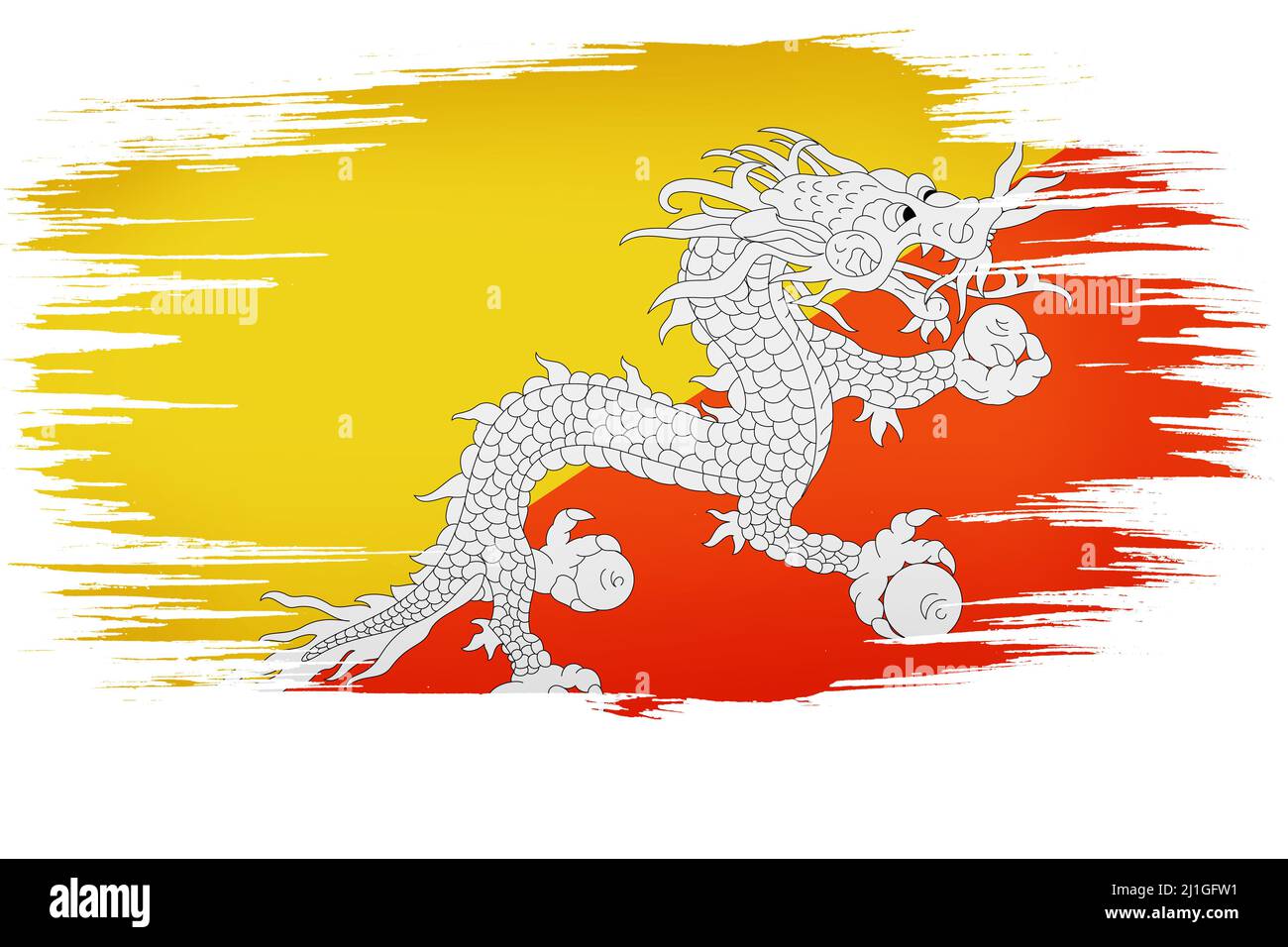 colorful hand-drawn brush strokes painted national country flag of ...