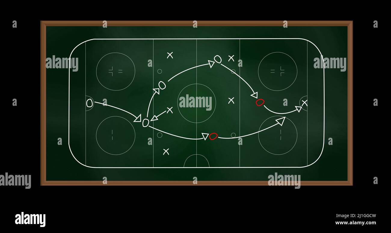 Image of game plan on blackboard Stock Photo - Alamy