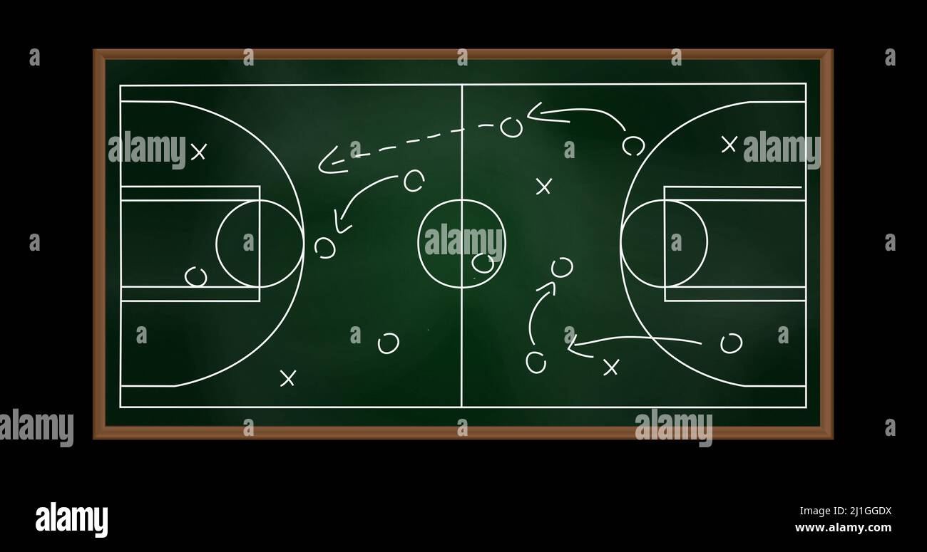 Image of game plan on blackboard Stock Photo - Alamy