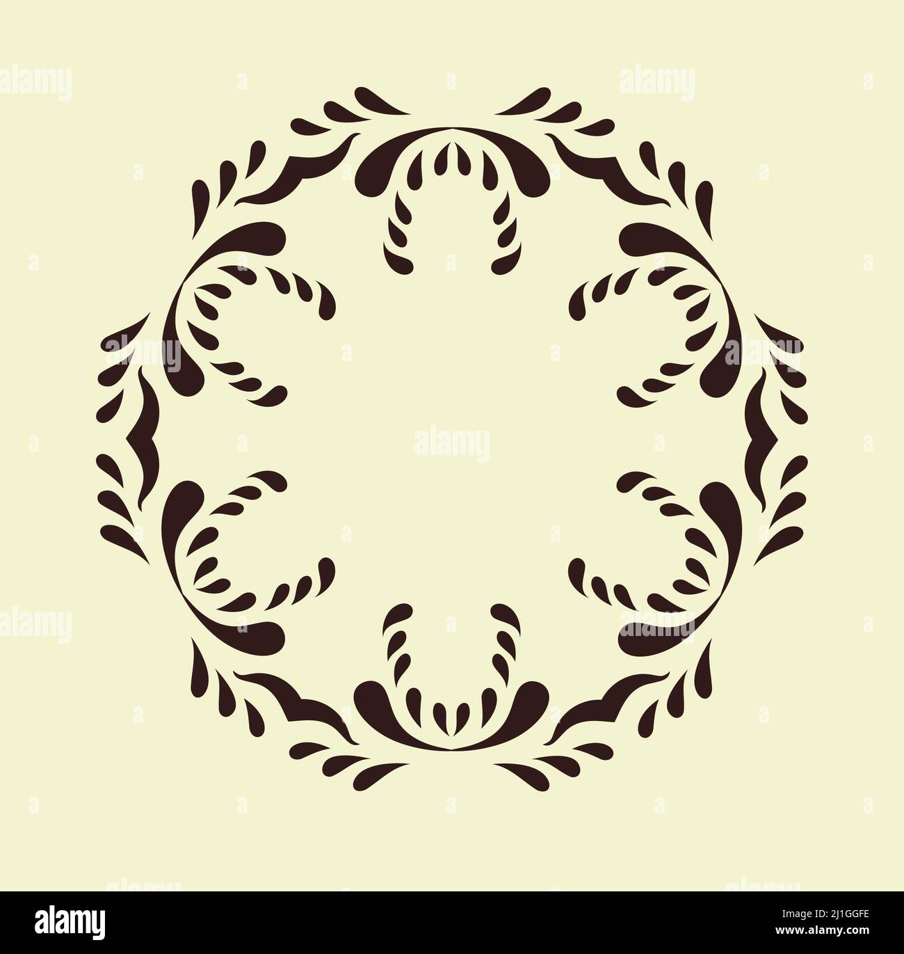 Round ornament pattern. Geometric ornament made in vector Stock Vector ...