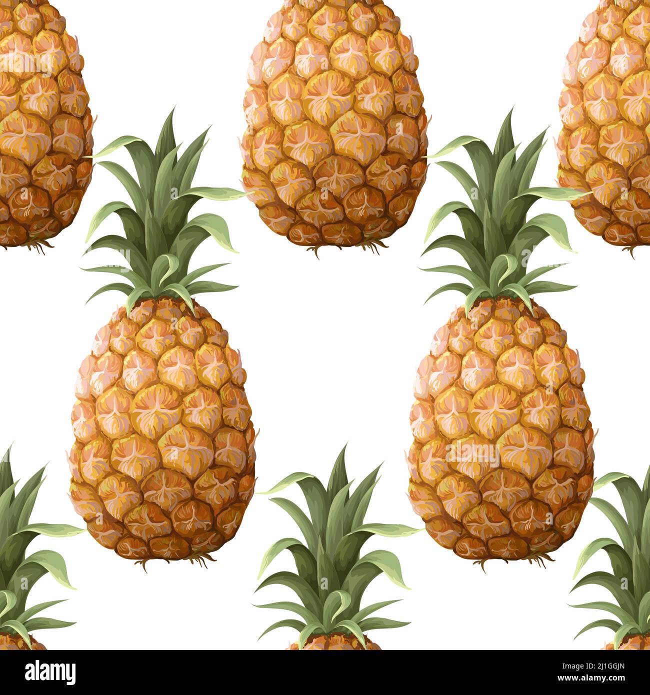 Seamless pattern with pineapples. Vector trendy print Stock Vector ...