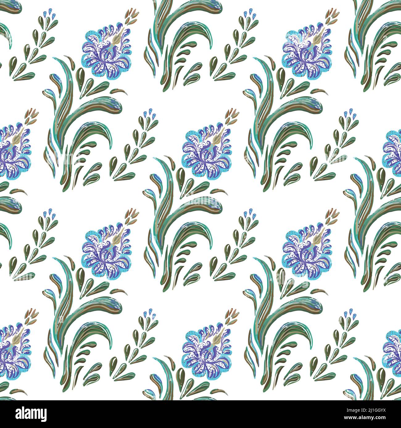 Seamless pattern with floral background. Ukrainian folk art Stock ...
