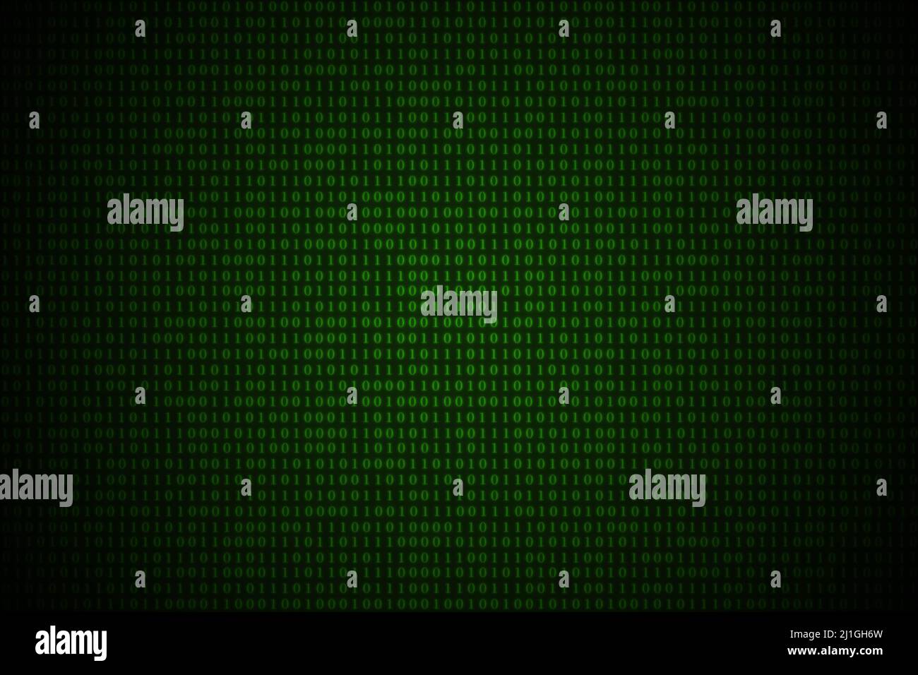 Green matrix background of binary numbers. Matrix of computer data ...