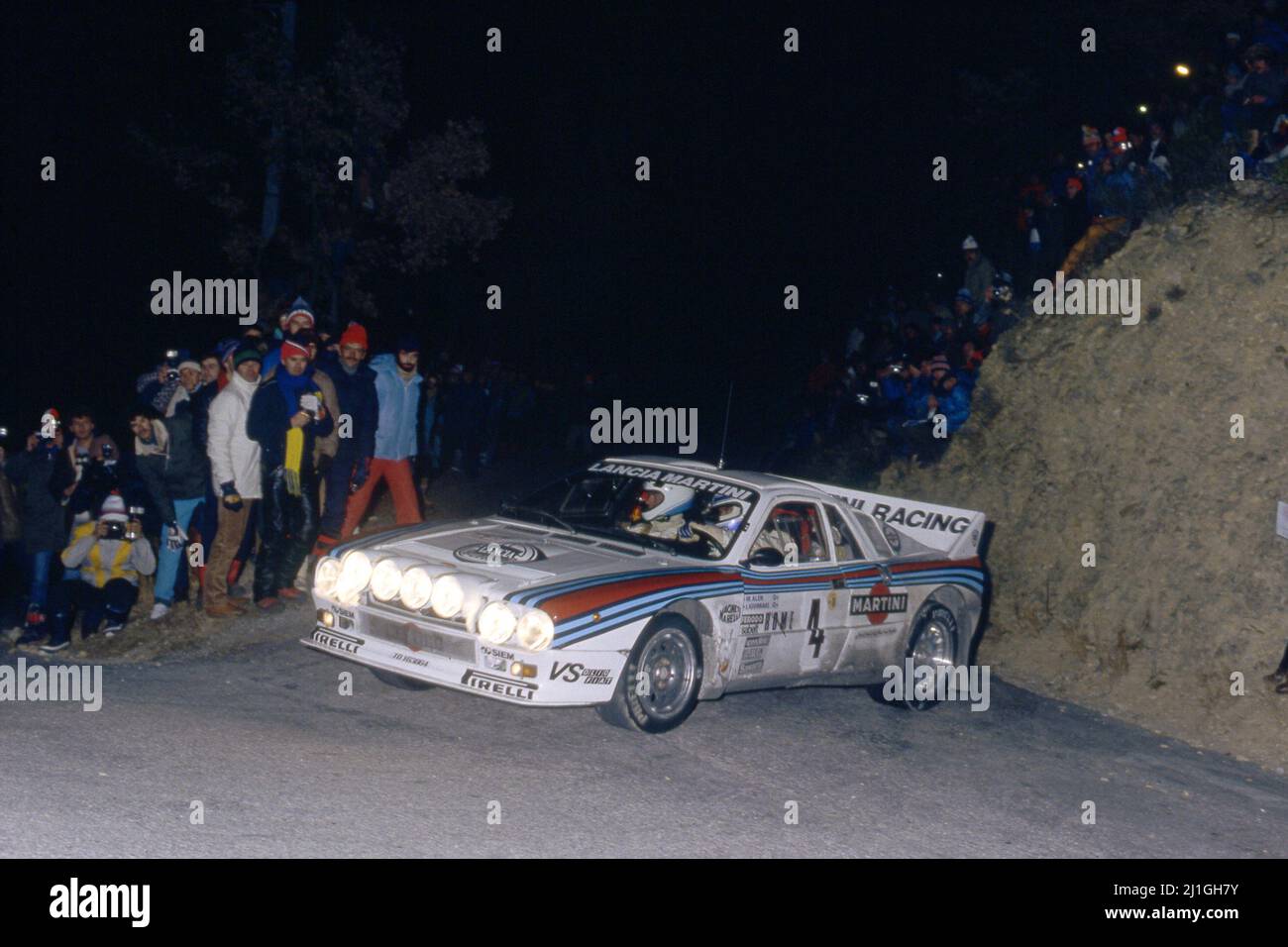 Markku Alen (FIN) Ilkka Kivimaki (FIN) Lancia Rally 037 GrB Martini ...