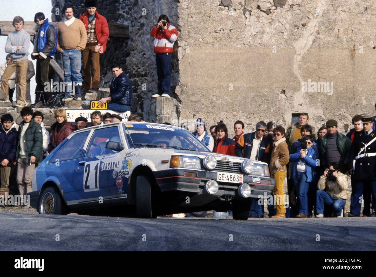 Alain Beauchef (FRA) Daniel Brichot (FRA) Mazda 323 GrA Mazda Rally ...