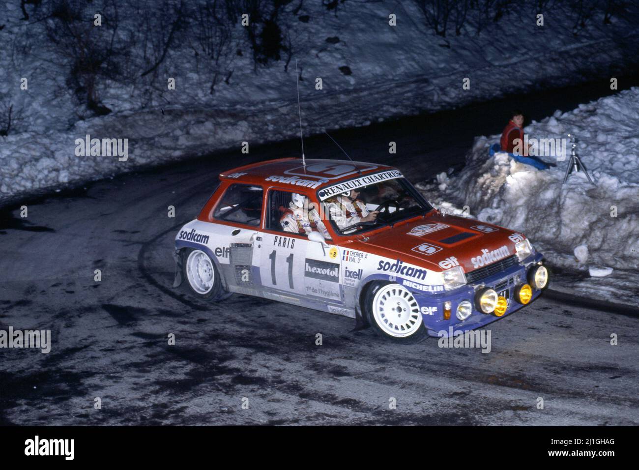 Jean Luc Therier (FRA) Michel Vial (FRA) Renault 5 Turbo GrB Sodicam ...