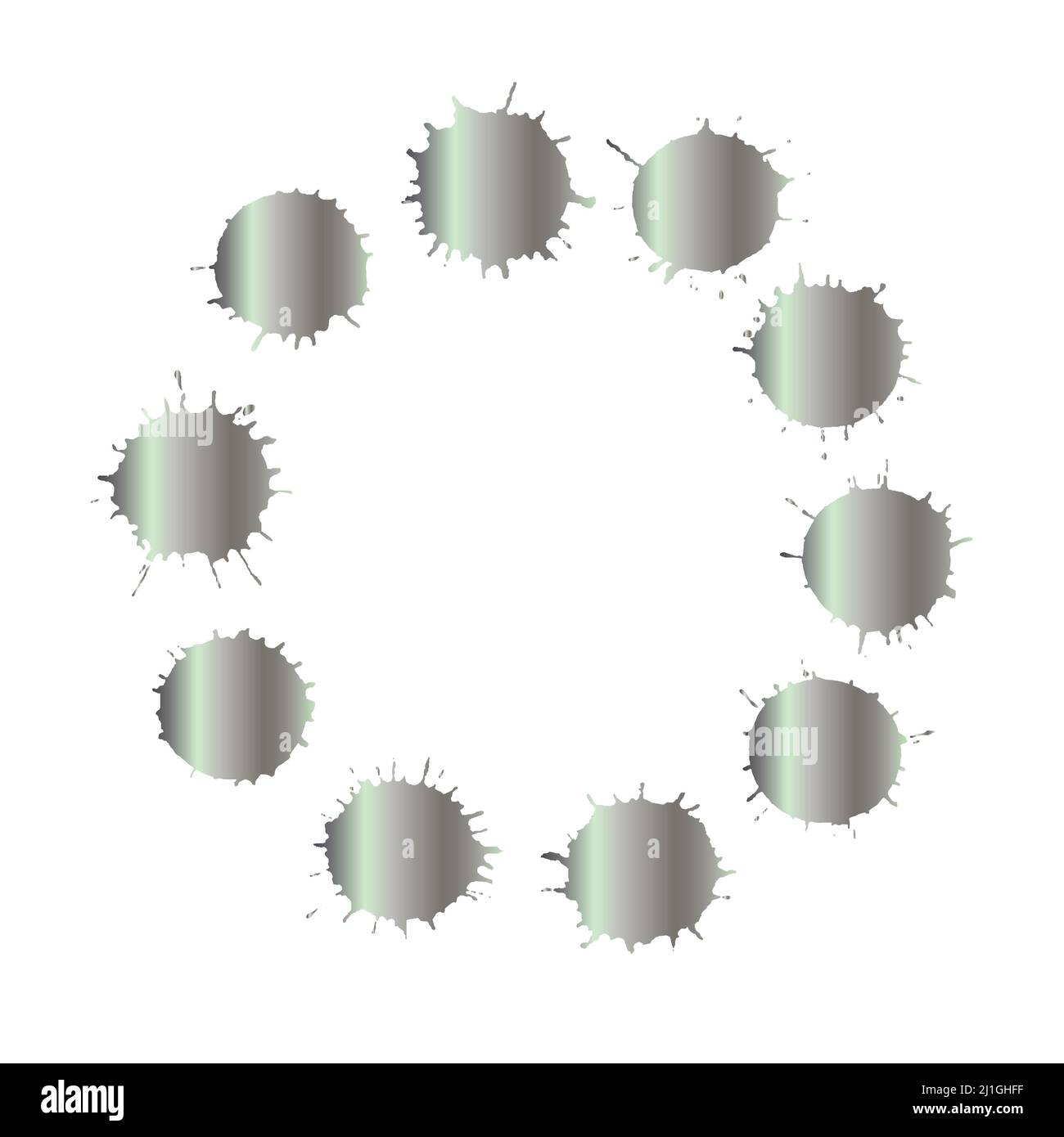 Vector modern abstract silver decor. Set of silver stains Stock Vector ...
