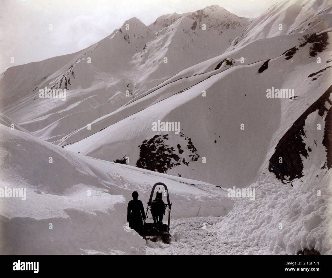 19th-century photo of Georgian military road. Postal and Kulagina ...