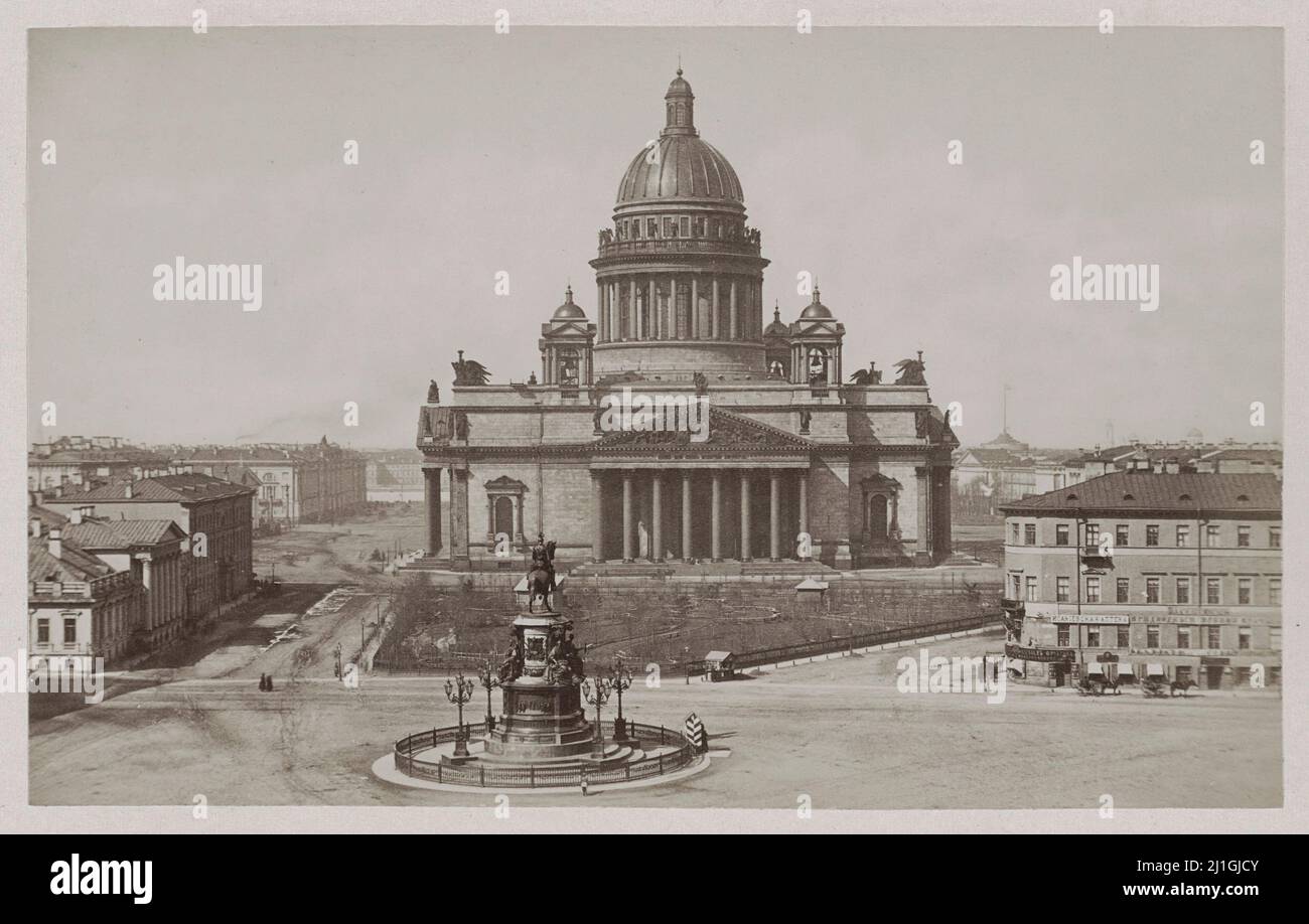19th Century Photo Of Saint Isaacs Cathedral High Resolution Stock ...