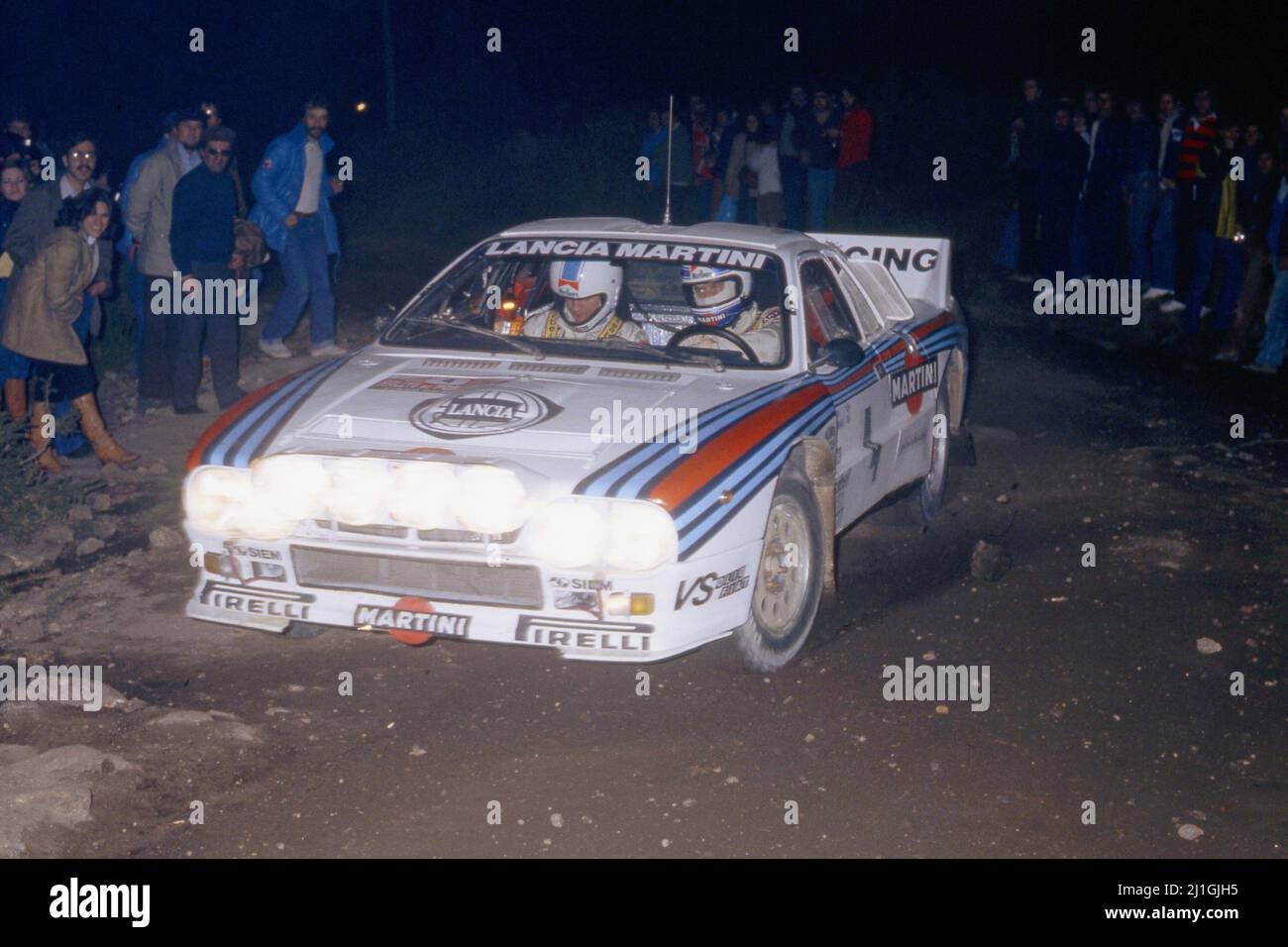 Markku Alen (FIN) Ilkka Kivimaki (FIN) Lancia Rally 037 GrB Martini ...
