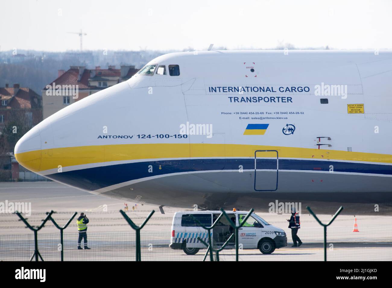 Russian strategic airlift jet aircraft Antonov An-124-100M Ruslan owned ...