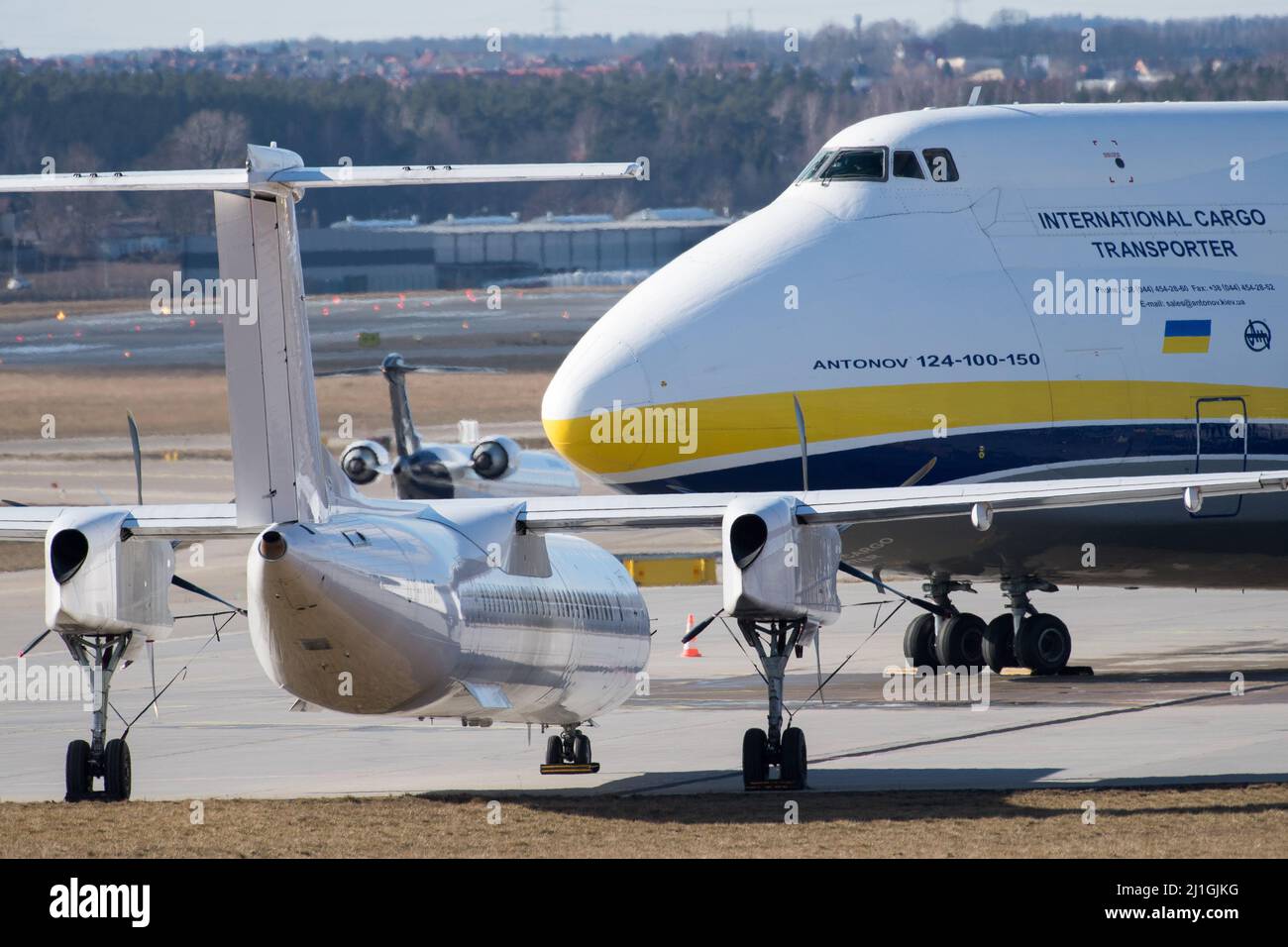Russian strategic airlift jet aircraft Antonov An-124-100M Ruslan owned ...