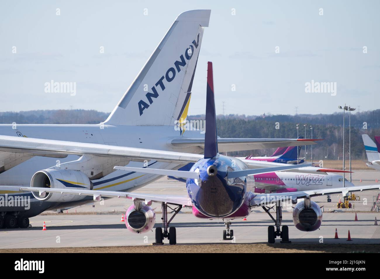 Russian strategic airlift jet aircraft Antonov An-124-100M Ruslan owned ...