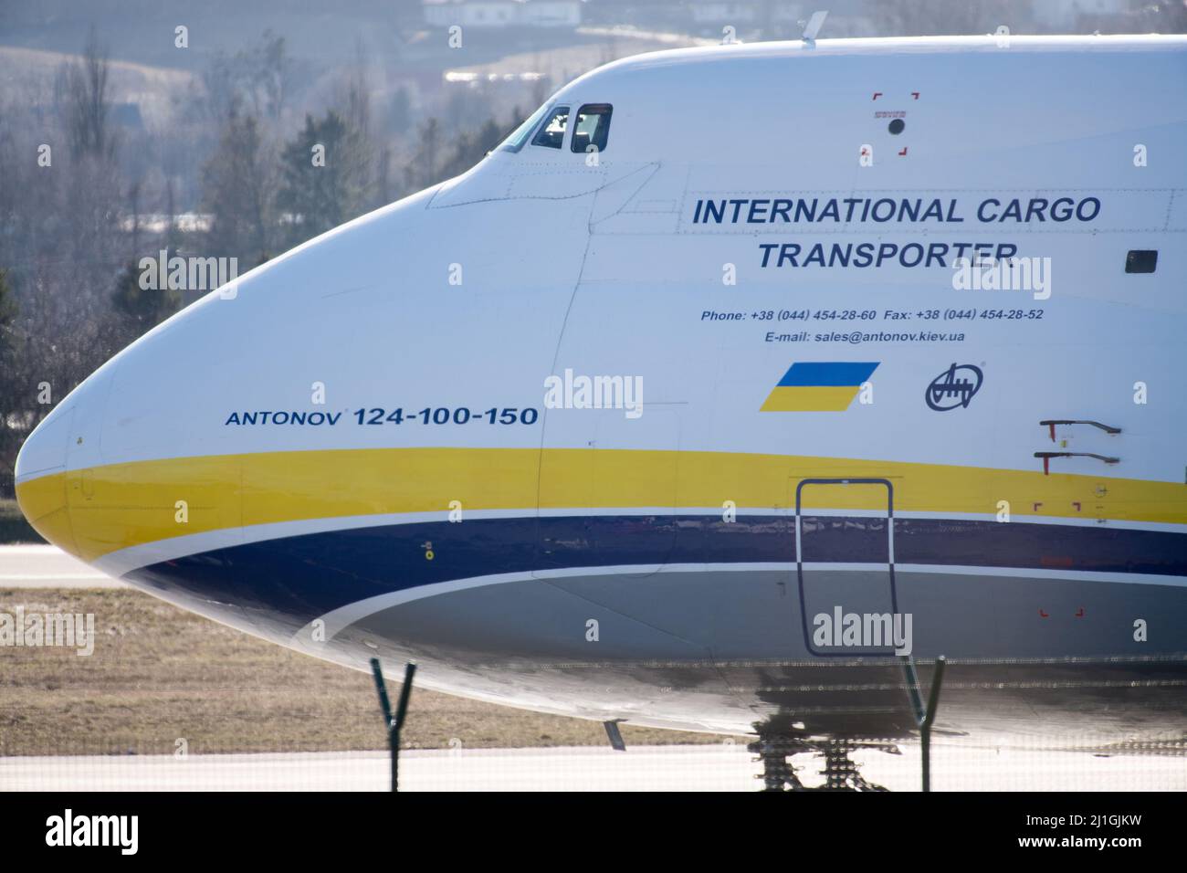 Russian strategic airlift jet aircraft Antonov An-124-100M Ruslan owned ...