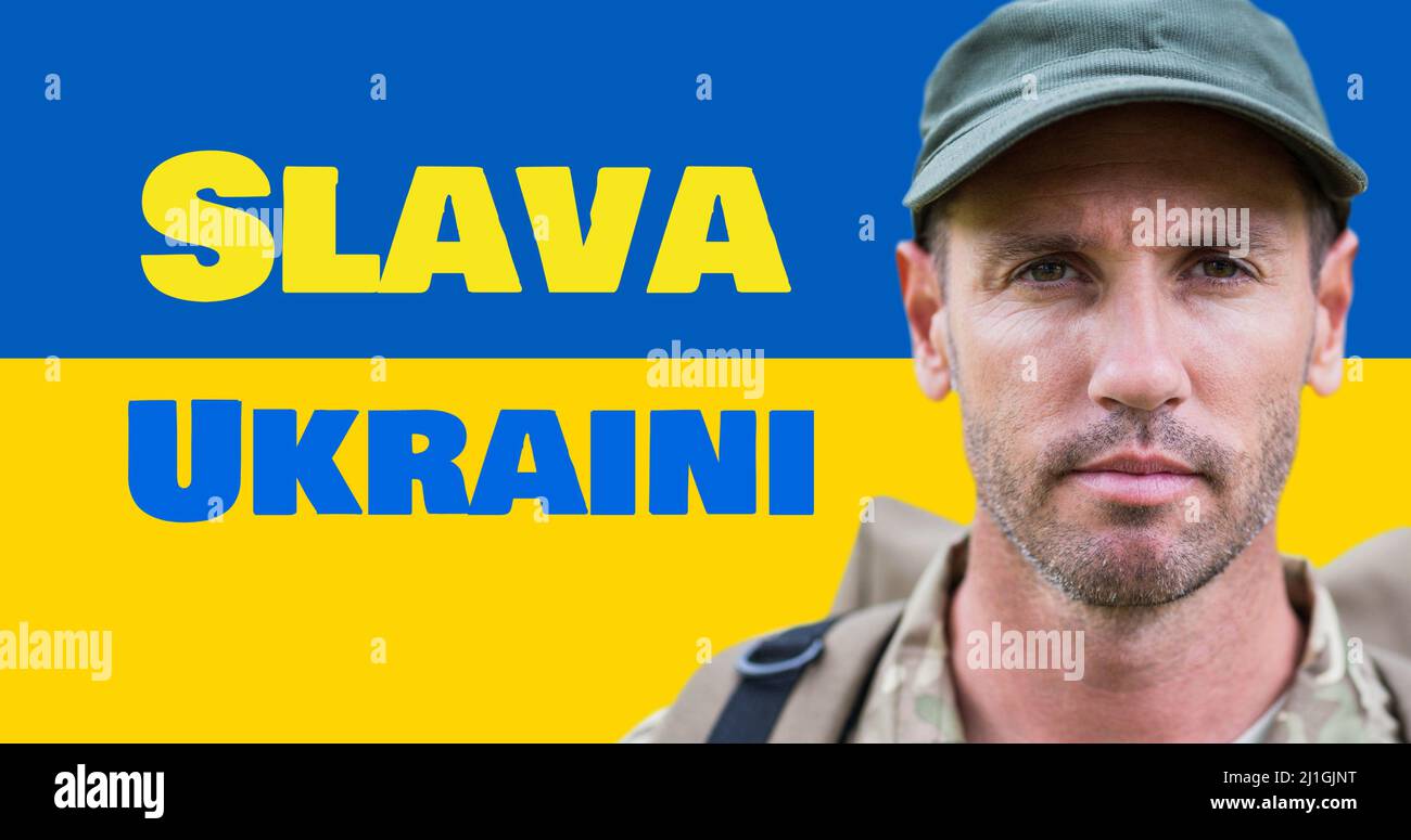 Slava ukraini flag hi-res stock photography and images - Alamy