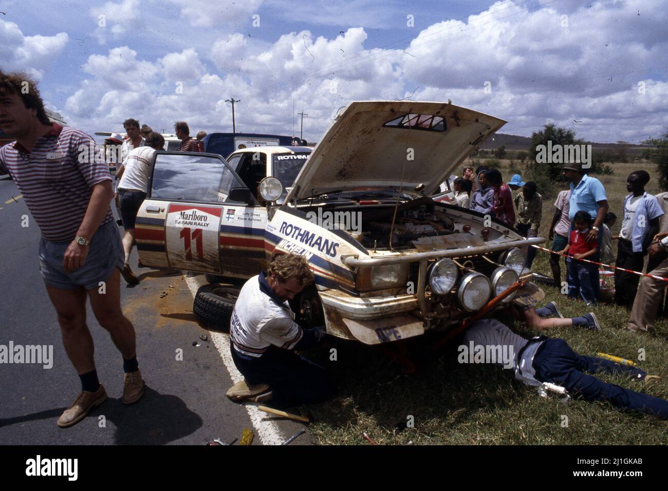 Rauno Aaltonen (FIN) Lofty Drews (EAK) Opel Ascona 400 GrB Rothmans ...