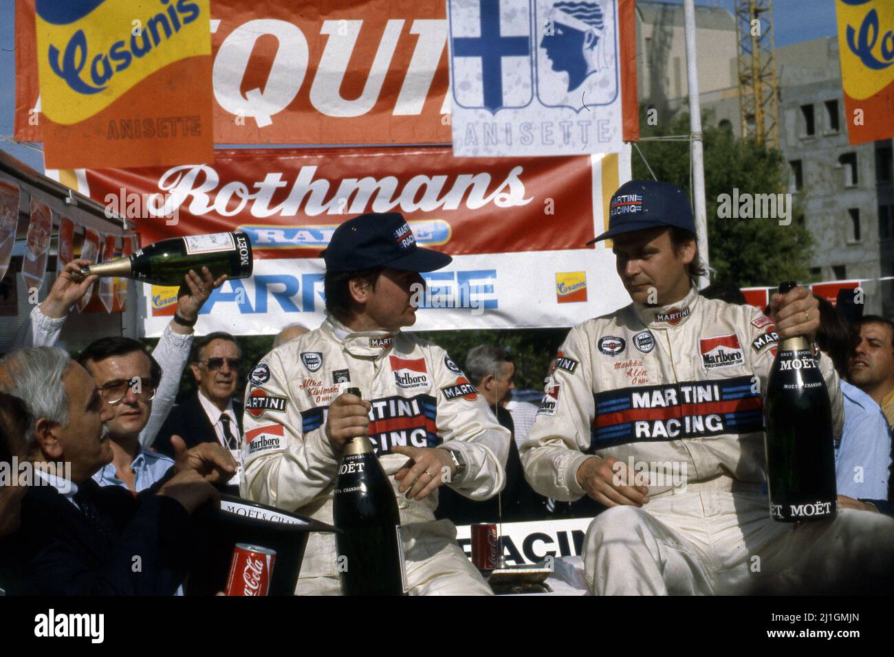 Markku Alen (FIN) Ilkka Kivimaki (FIN) Lancia Rally 037 GrB Martini ...