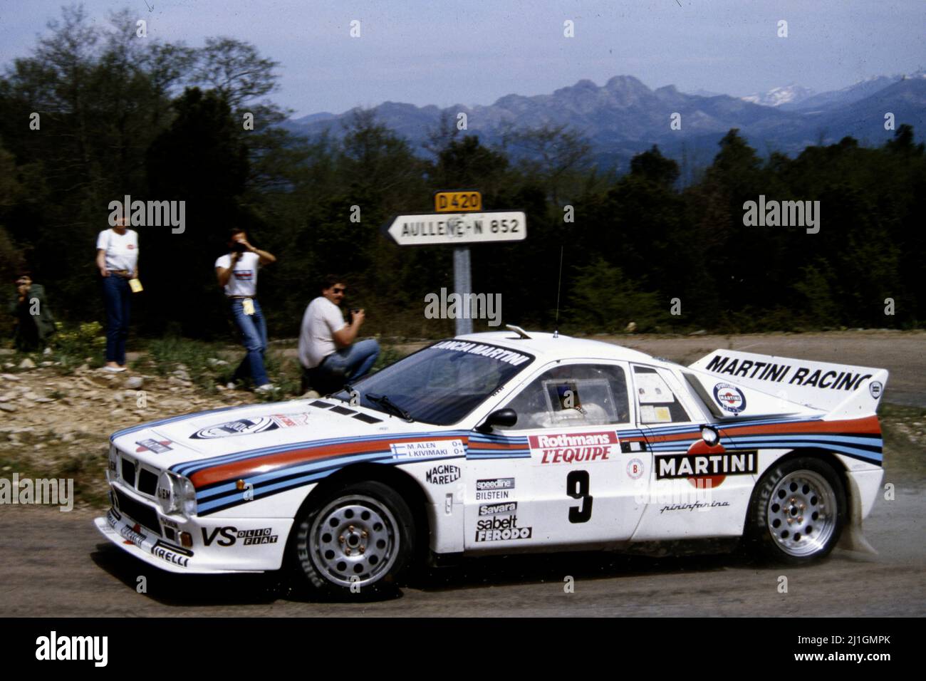 Markku Alen (FIN) Ilkka Kivimaki (FIN) Lancia Rally 037 GrB Martini ...