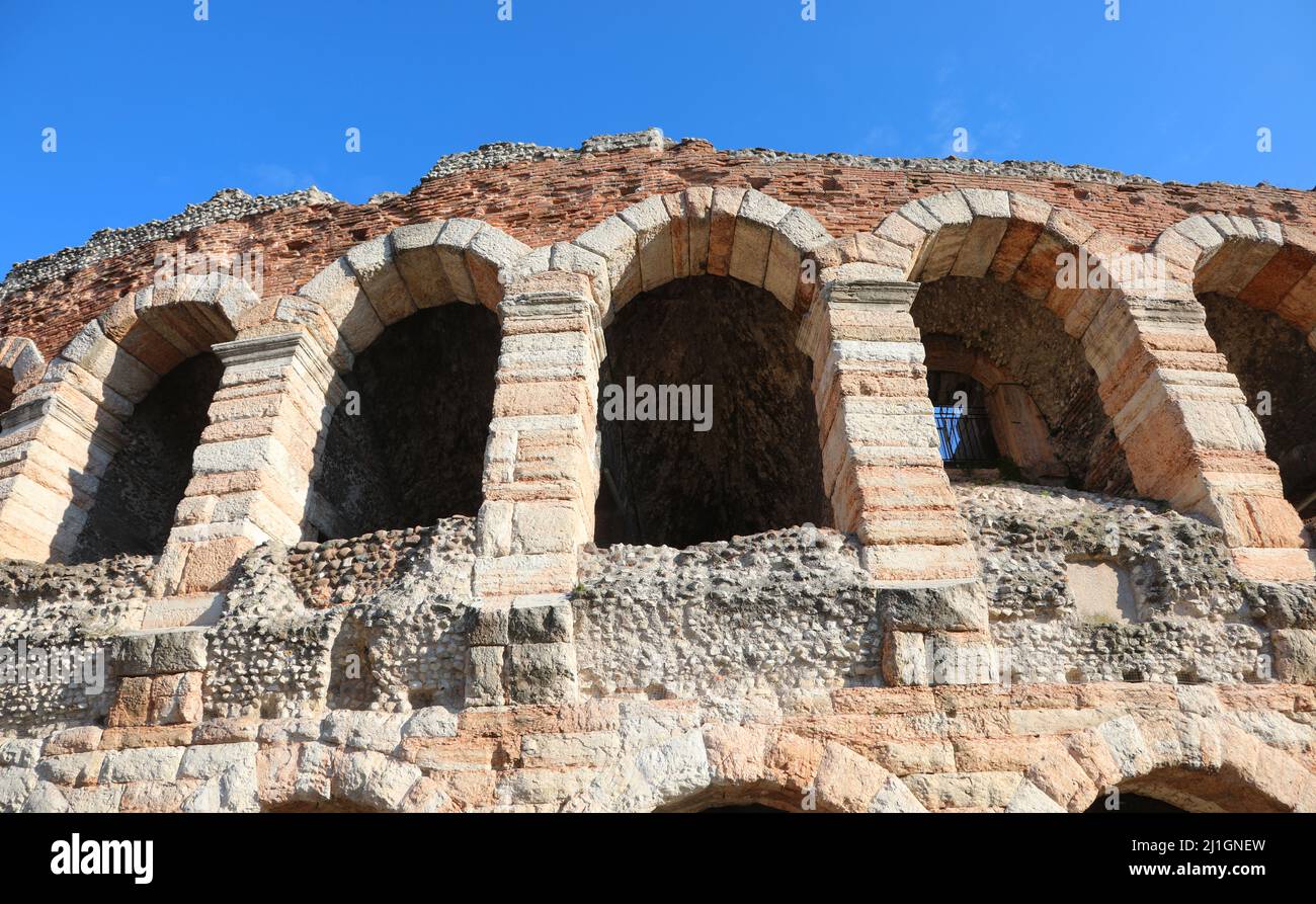 Detail of Big Arena an Ancient Roman historical Buidling Stock Photo ...