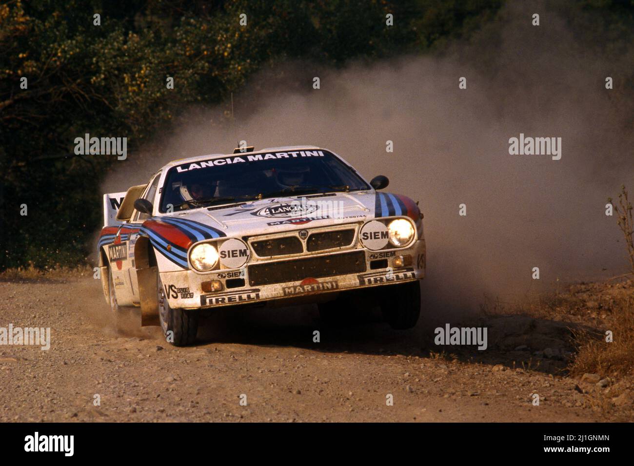 Markku Alen (FIN) Ilkka Kivimaki (FIN) Lancia Rally 037 GrB Martini ...