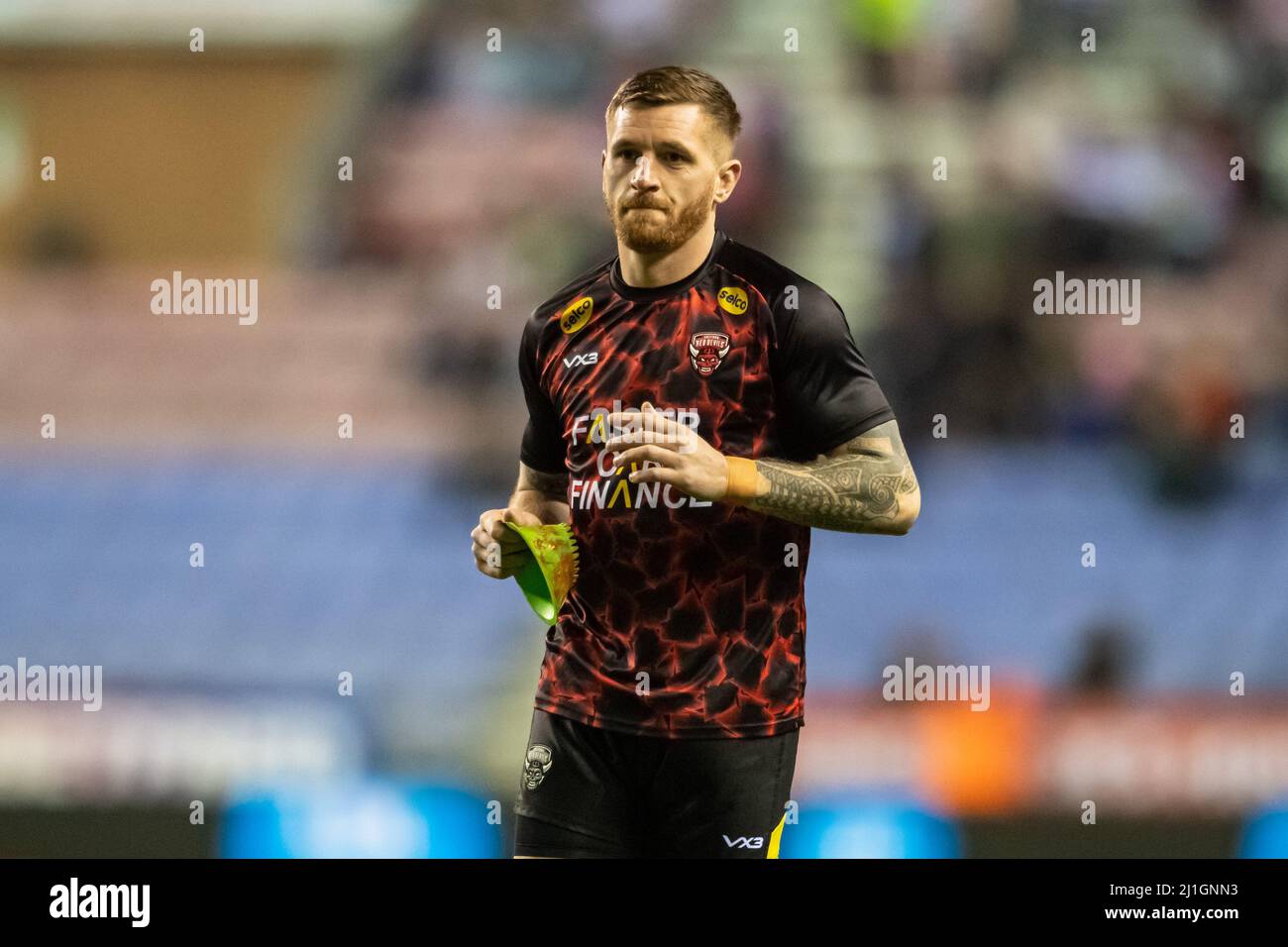 Marc Sneyd #7 of Salford Red Devils during the warm up Stock Photo - Alamy