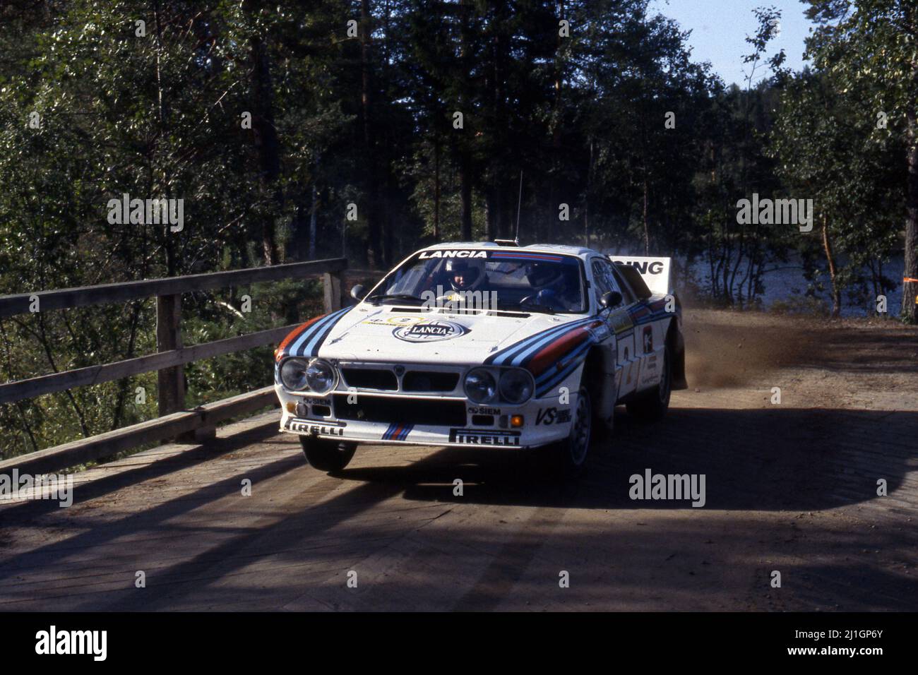 Markku Alen (FIN) Ilkka Kivimaki (FIN) Lancia Rally 037 GrB Martini ...