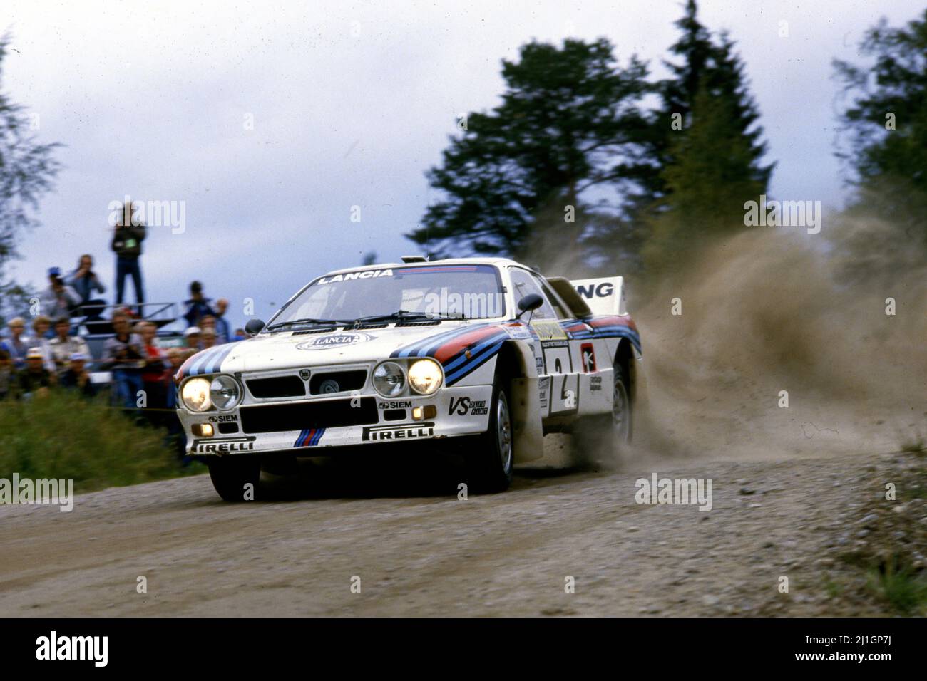 Markku Alen (FIN) Ilkka Kivimaki (FIN) Lancia Rally 037 GrB Martini ...