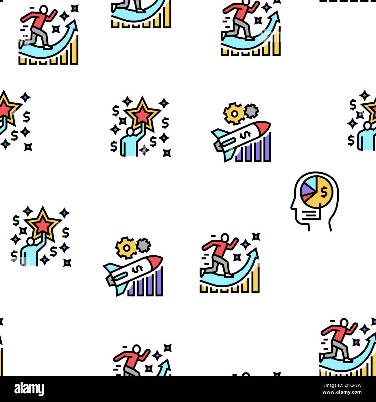 Business Motivation Vector Seamless Pattern Stock Vector Image & Art ...