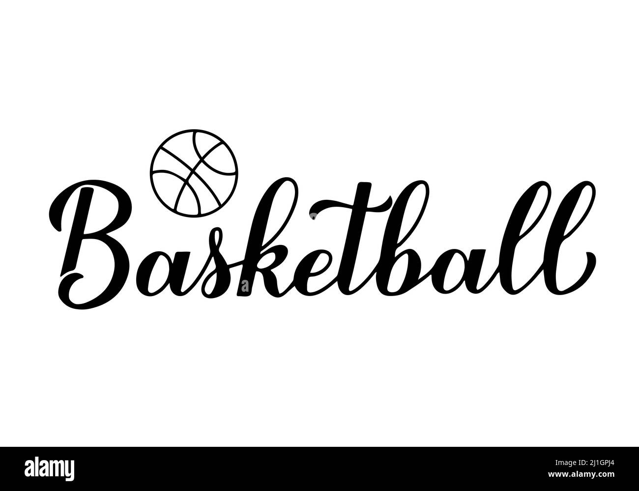 Basketball calligraphy hand lettering. Sport game typography poster ...