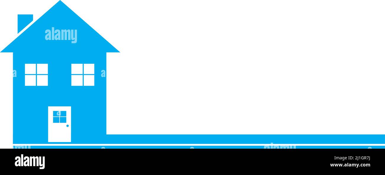 Blue House Logo Stock Vector Image & Art - Alamy