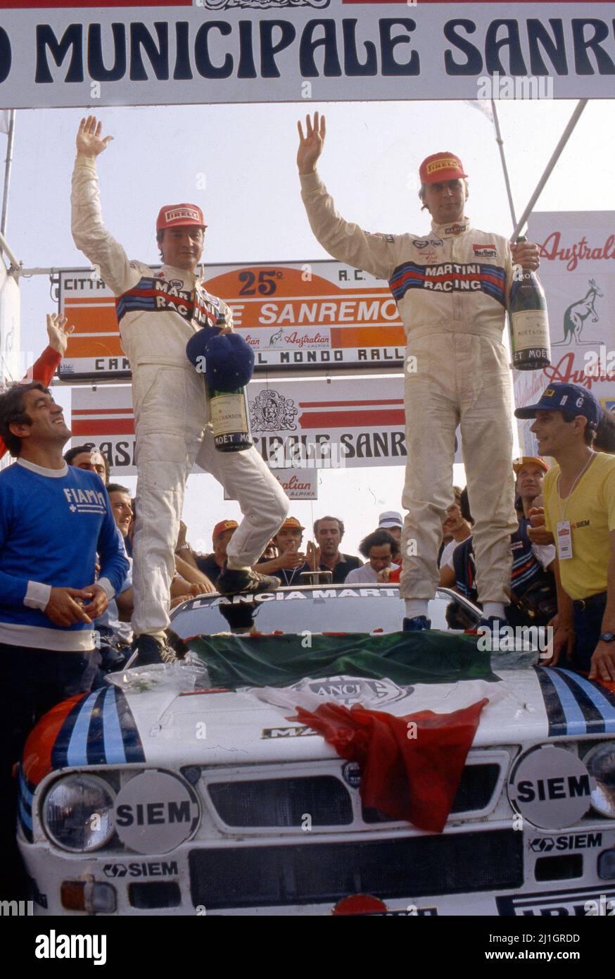 Markku Alen (FIN) Ilkka Kivimaki (FIN) Lancia Rally 037 GrB Martini ...