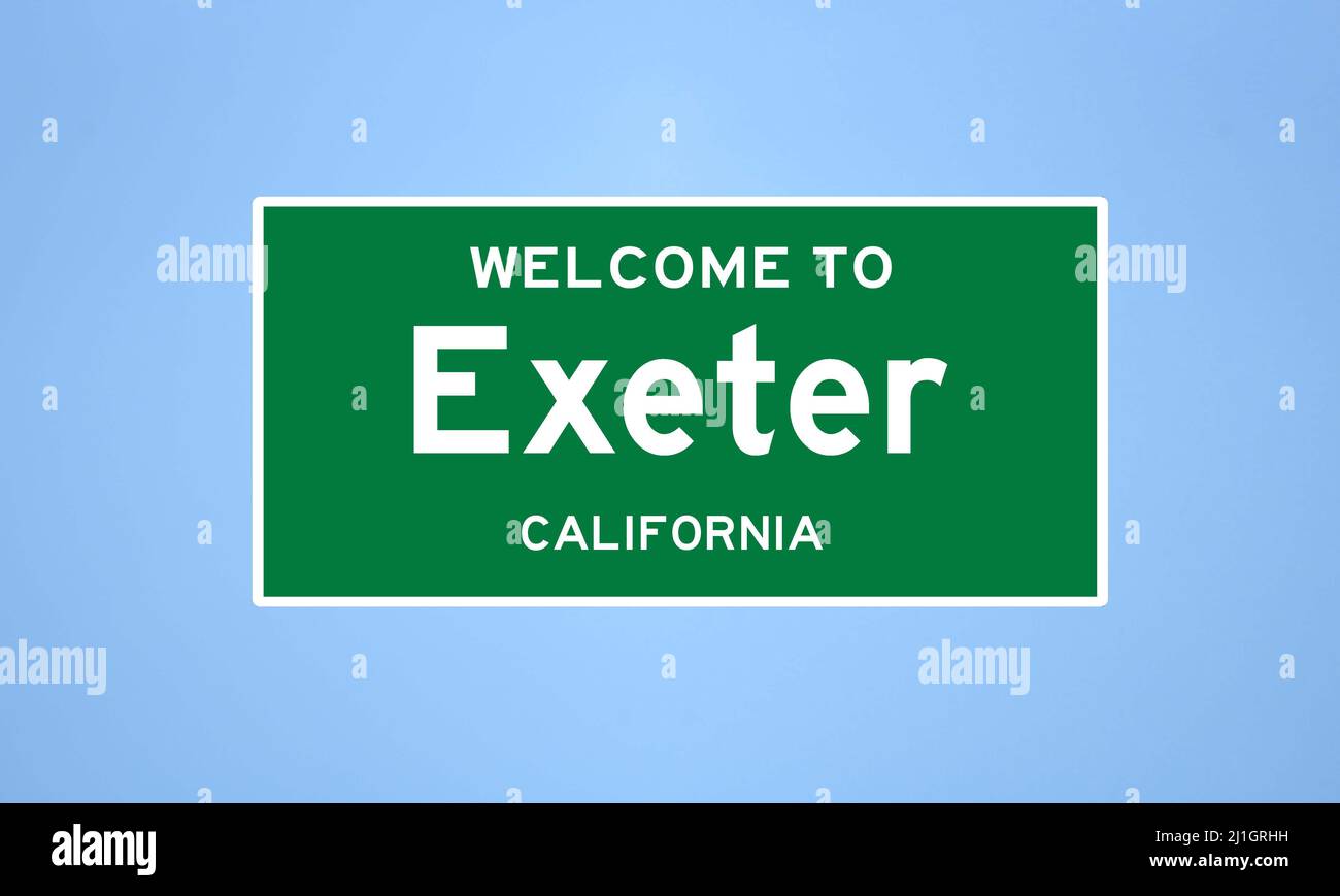 Welcome to exeter sign hi-res stock photography and images - Alamy