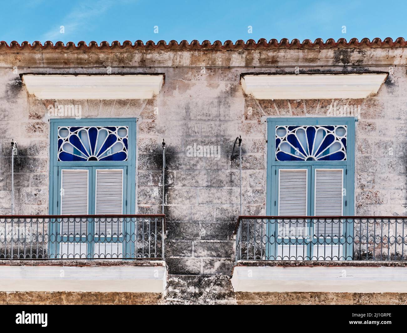 Balconies of Palace of Count Lombillo, Cathedral Square of Old Havana ...