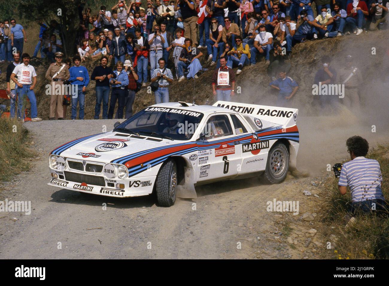 Markku Alen (FIN) Ilkka Kivimaki (FIN) Lancia Rally 037 GrB Martini ...